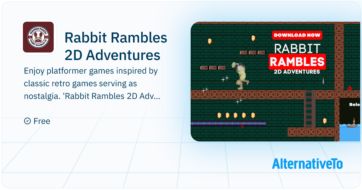 Rabbit Rambles 2D Adventures: Classic Retro Style Best 2D Platformer ...