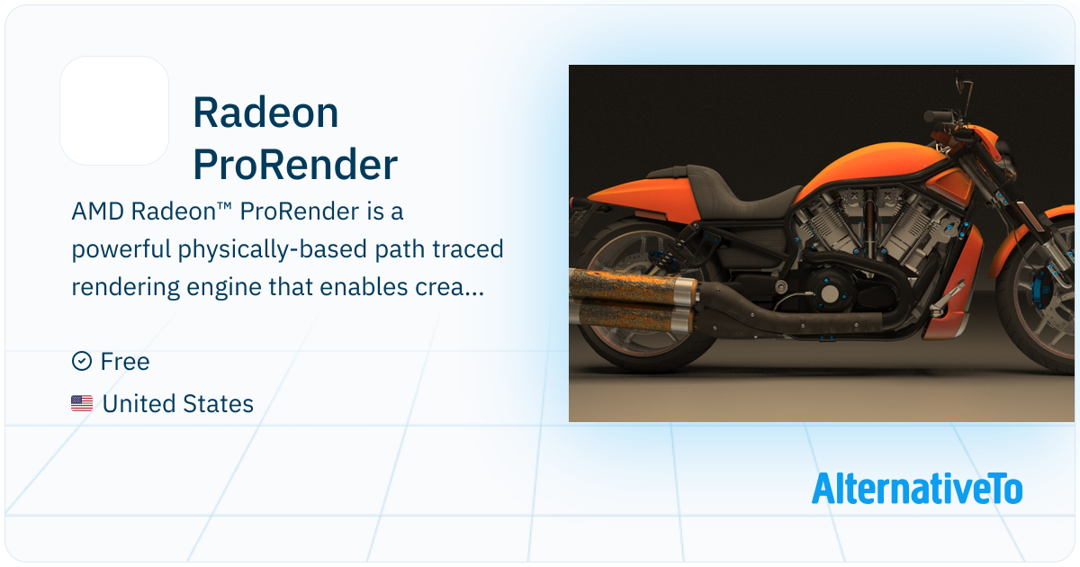 Radeon ProRender: Powerful photorealism open standard. Cross-platform ...