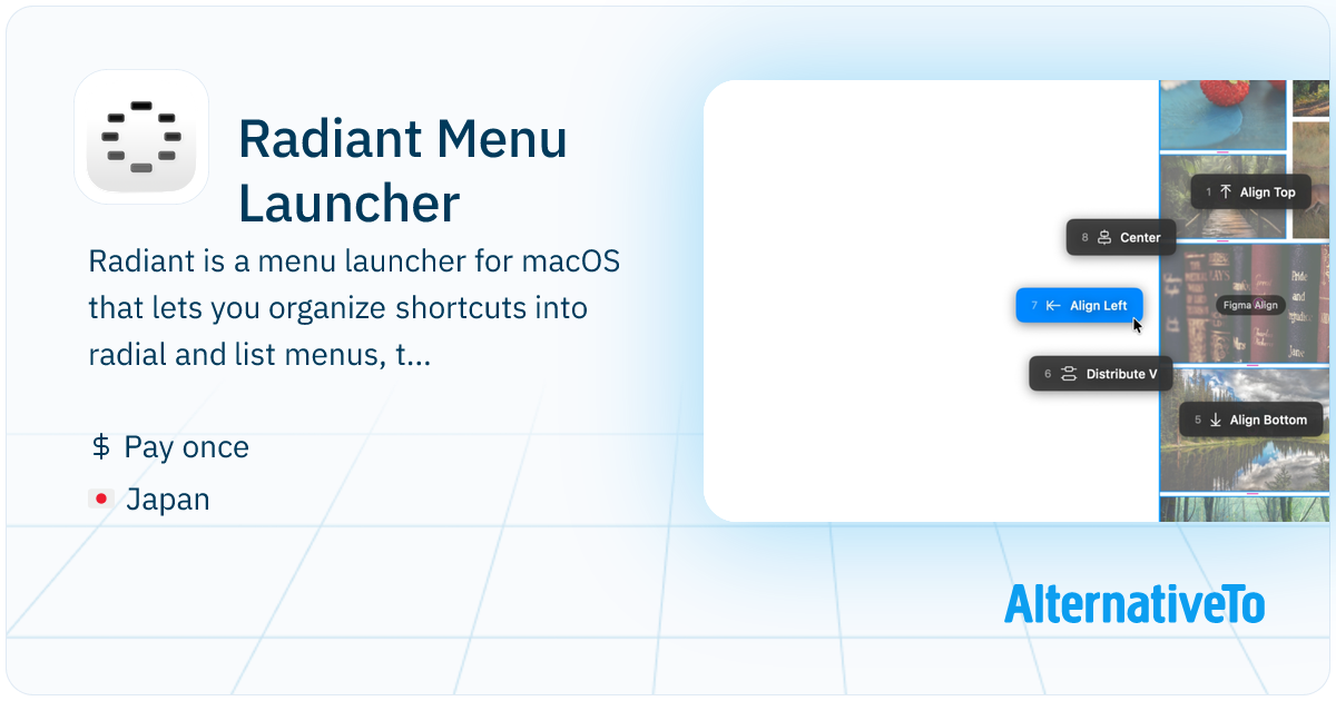Radiant Menu Launcher: A radial and list menu launcher for macOS inspired by Blender's Pie Menu ...