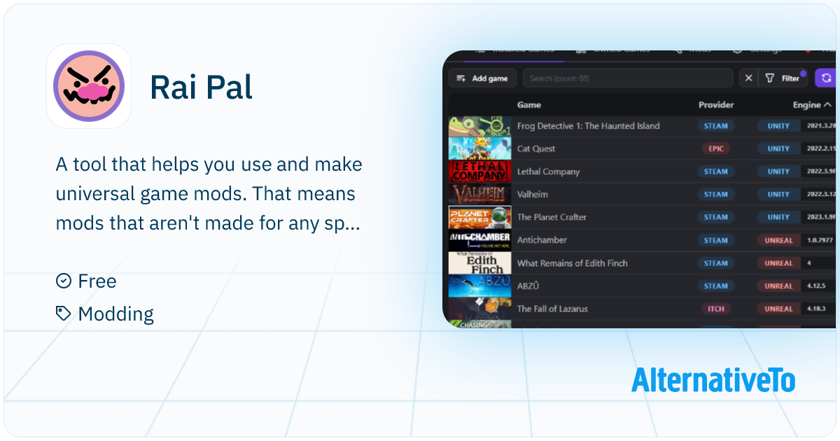 Rai Pal: A tool that helps you use and make universal game | AlternativeTo
