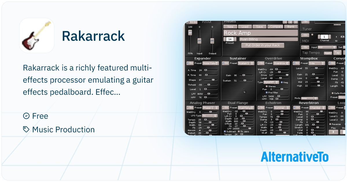 Rakarrack: Richly featured multi-effects | AlternativeTo