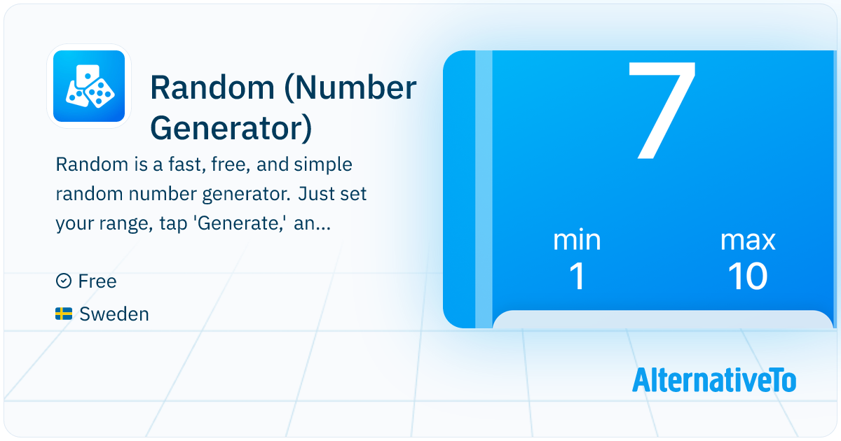 Random (Number Generator): Random is a fast, free, and simple random ...