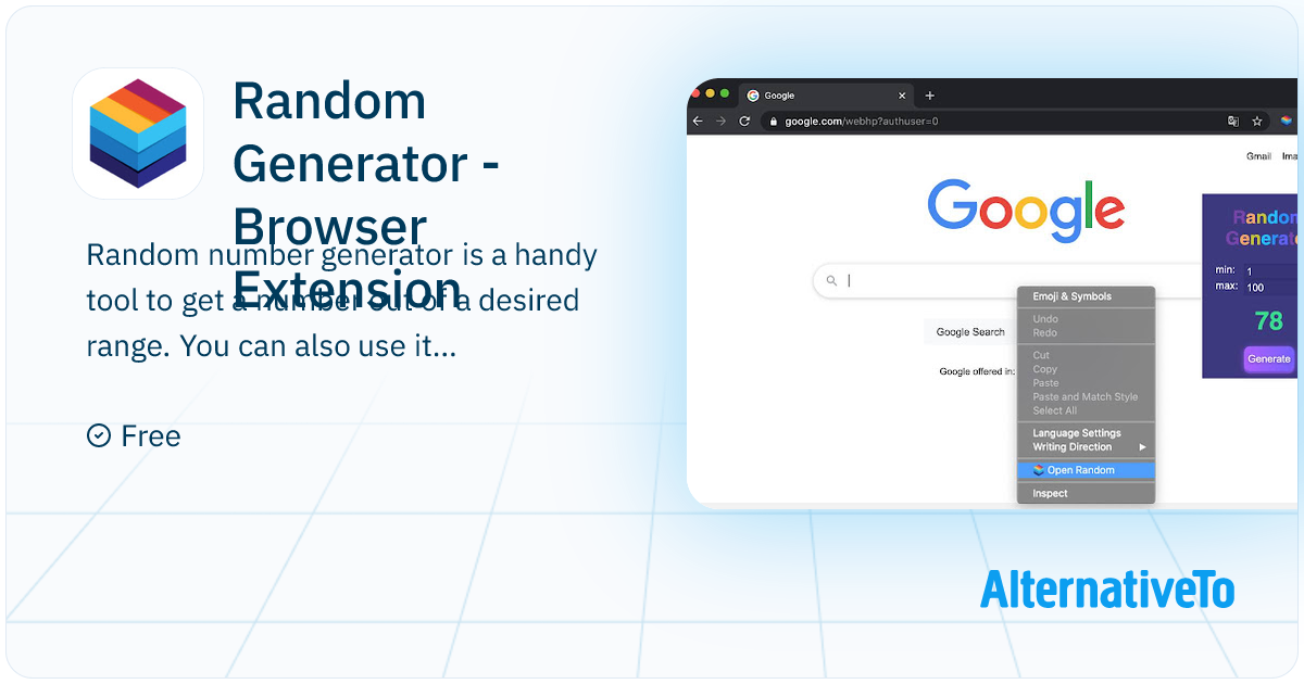 Random Generator - Browser Extension: Number generator will provide a ...