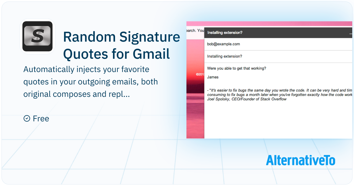 Random Signature Quotes for Gmail: Chrome Extension to inject random ...