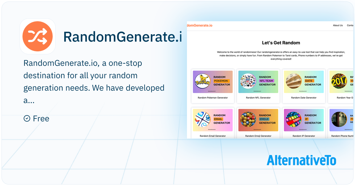 RandomGenerate.io: Unlock the power of the unpredictable with ...