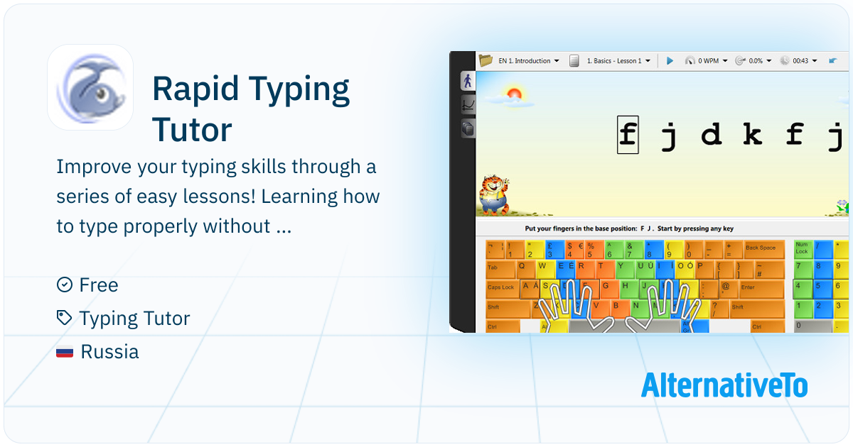 Rapid Typing Tutor: Makes keyboard training fun and entertaining ...