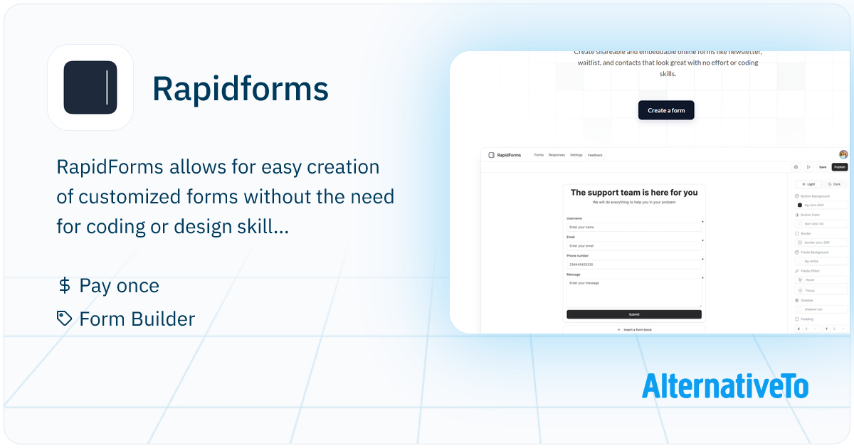 Rapidforms: Create shareable and embeddable online forms like ...
