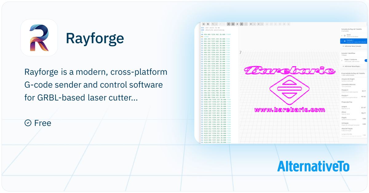 Rayforge: A software for laser cutters and engravers | AlternativeTo