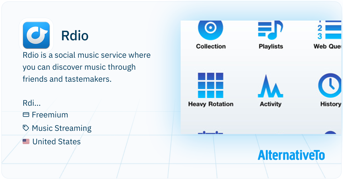 Rdio: Social music service where you can | AlternativeTo