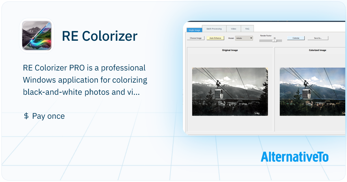 RE Colorizer: AI-powered video and photo colorization for Windows ...
