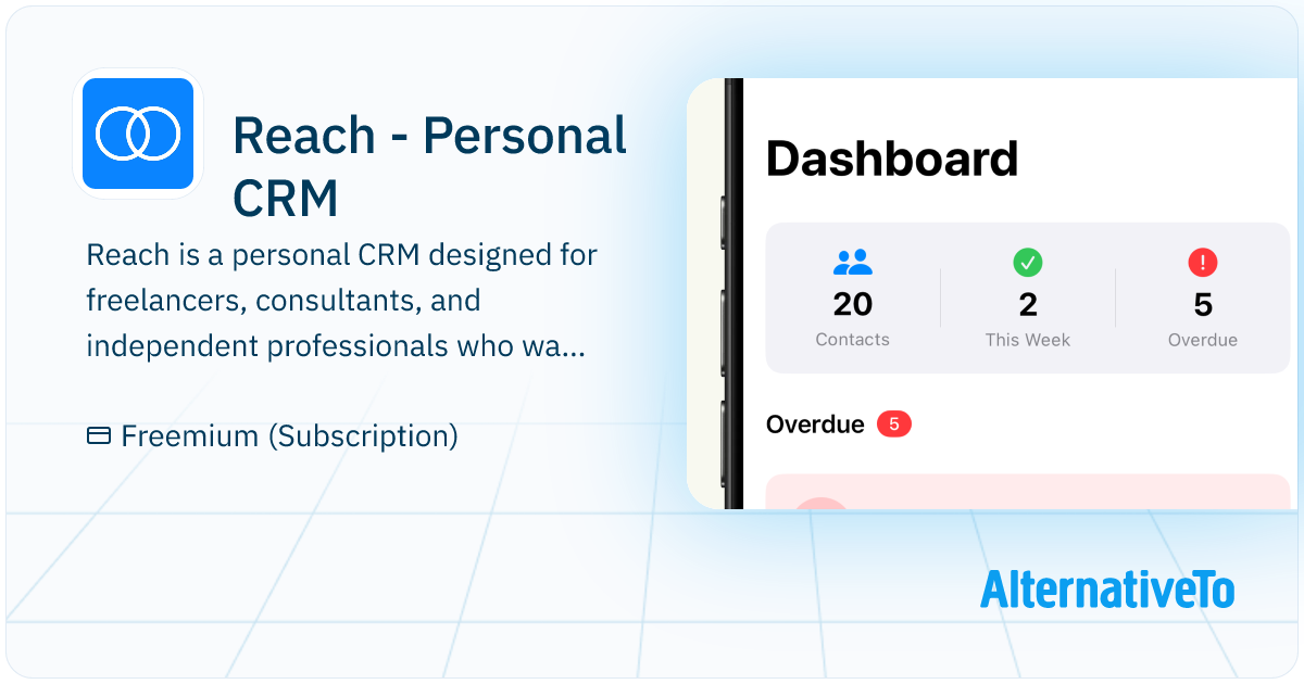 Reach - Personal CRM: Personal CRM for freelancers with simple reach ...