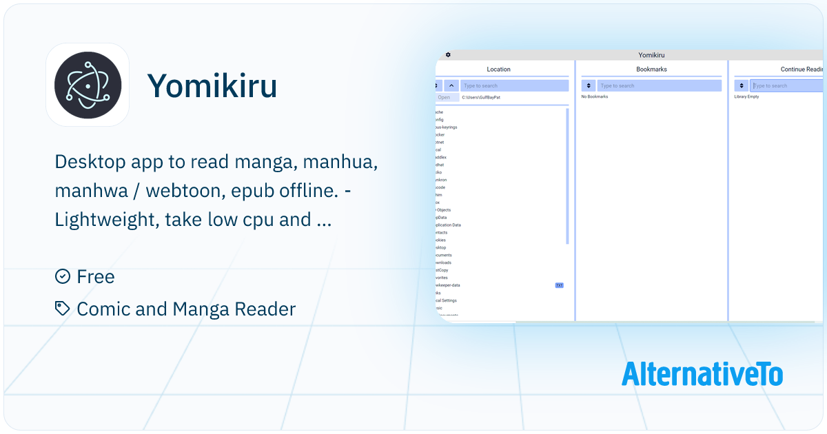 Yomikiru: Desktop app to read manga, manhua, webtoon, epub offline (Not ...