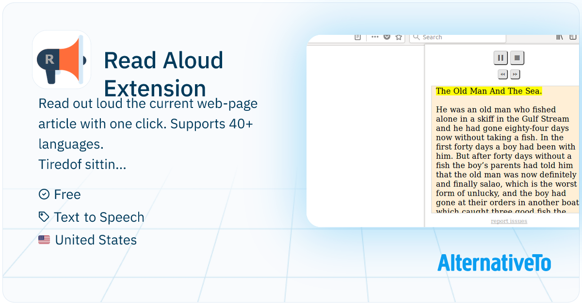 Read Aloud Extension: Read aloud the content of any web page with one ...