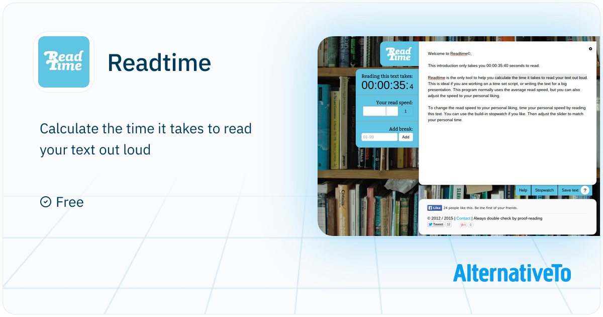 Readtime: Calculate the time it takes to read your text out loud ...