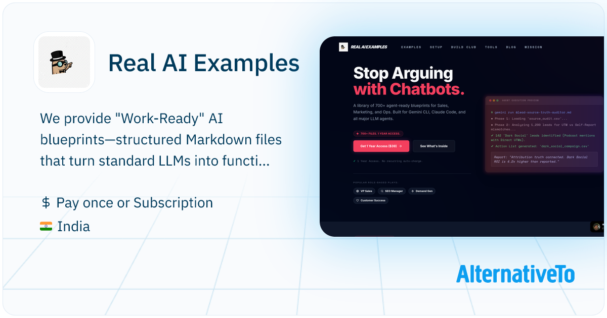 Real AI Examples: A library of 700+ reliable, agent-ready blueprints ...