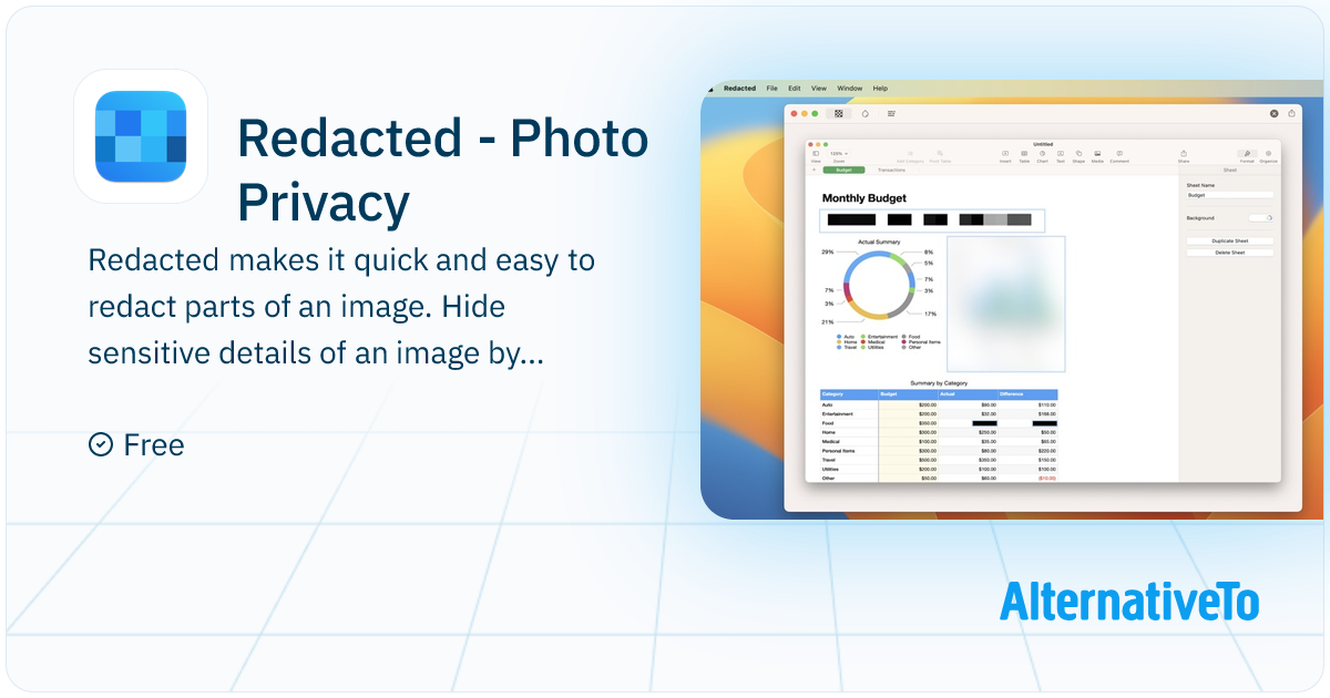 Redacted - Photo Privacy: Redacted is an image editing software that ...