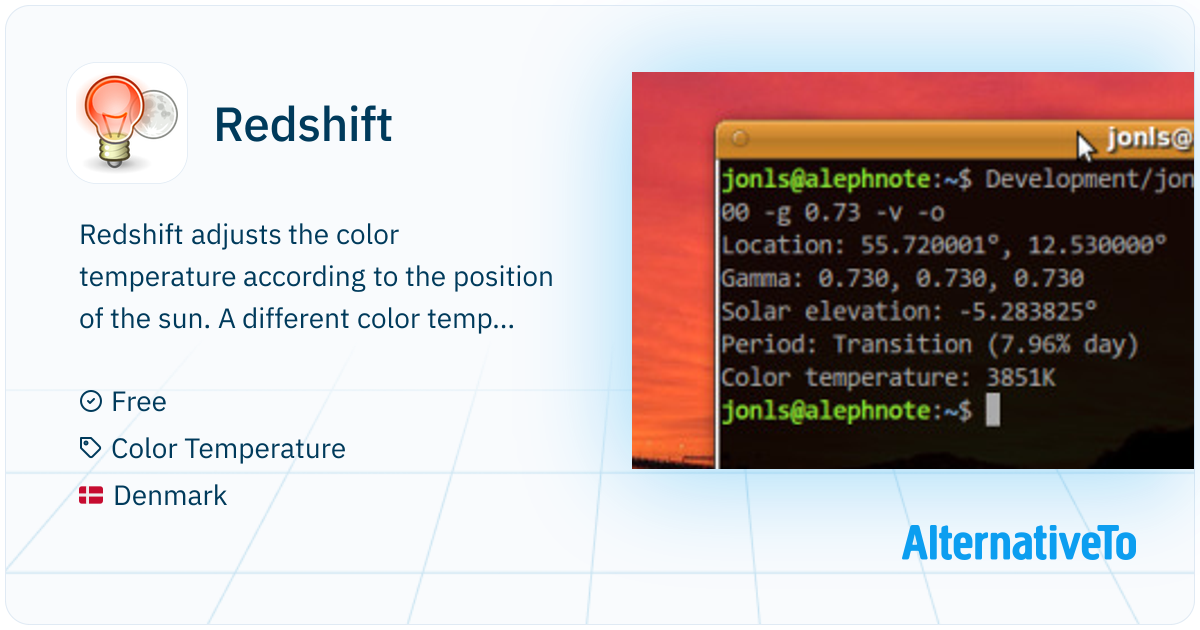 Redshift: Adjusts the color temperature according | AlternativeTo