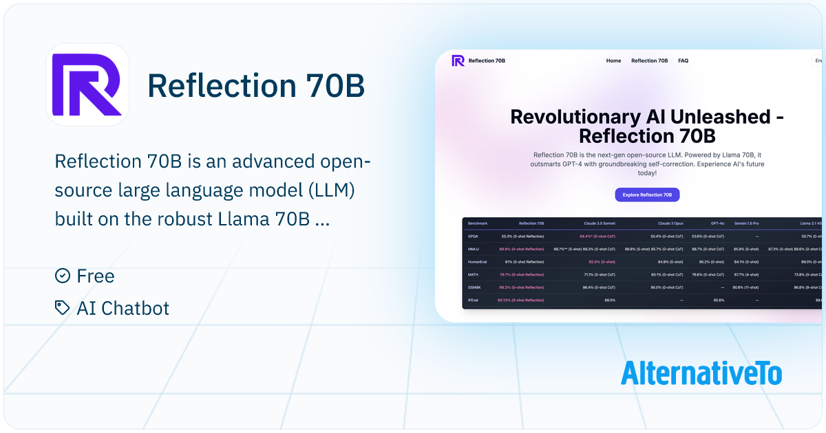 Reflection 70B: Advanced open-source large | AlternativeTo
