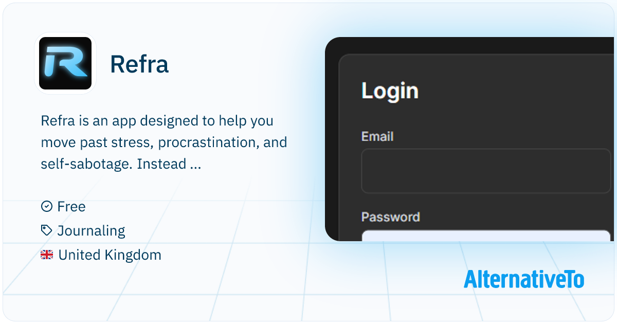Refra: Free self-development app that guides your journaling and ...