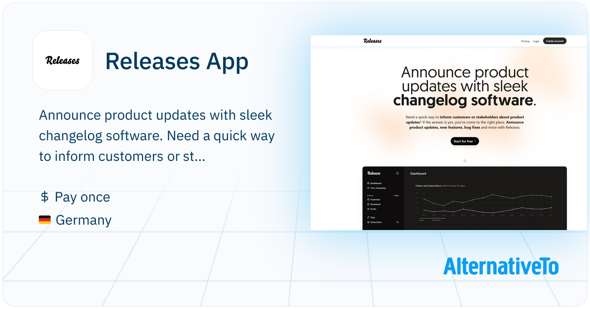 Releases App: Announce product updates with sleek changelog software ...
