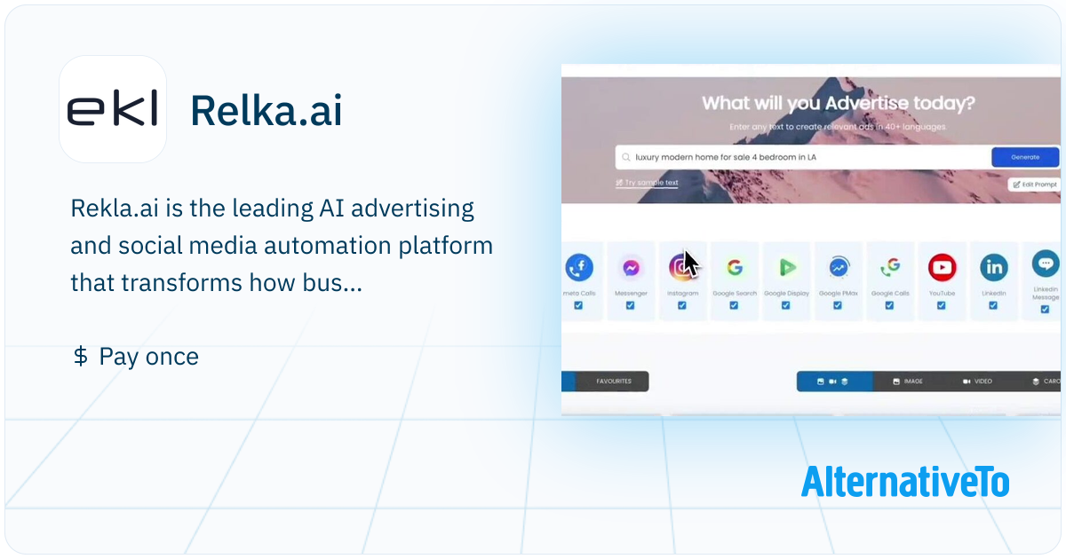 Relka.ai: An AI platform for creating and automating ads across 15 ...
