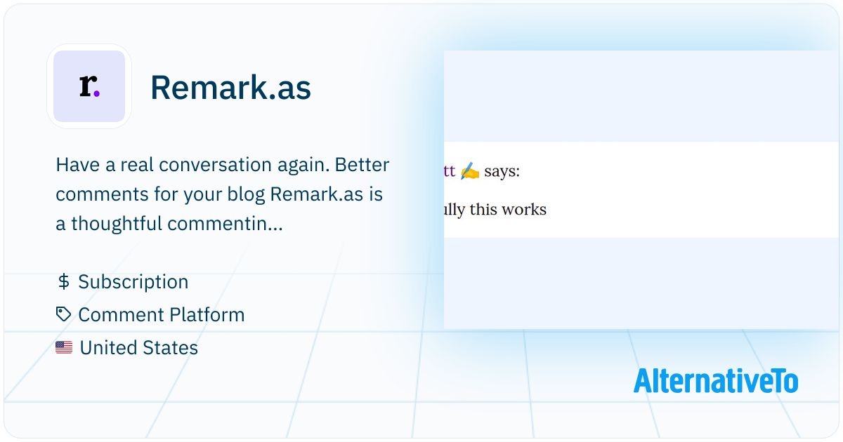 Remark.as: Have a real conversation again | AlternativeTo
