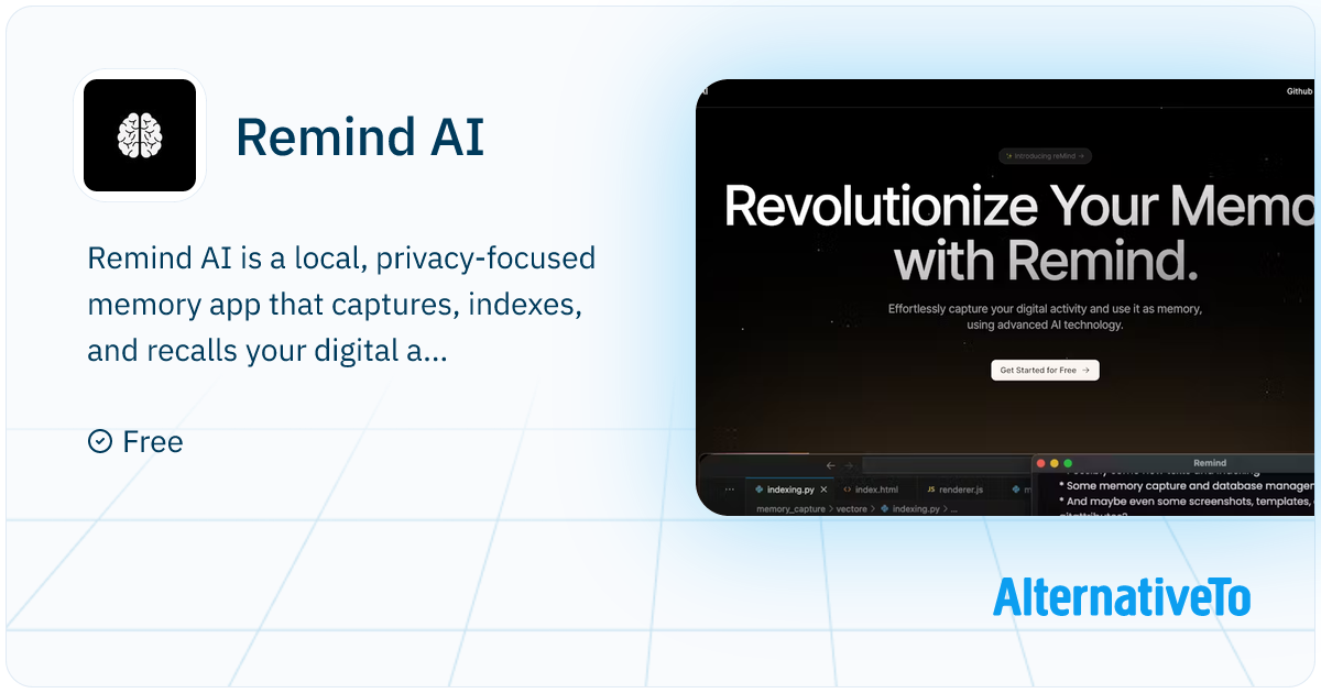 Remind AI: Capture your digital activity and use it as memory with AI ...