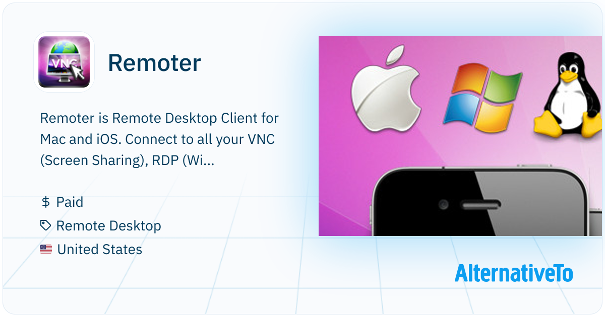Remoter: Is Remote Desktop Client for Mac and iOS | AlternativeTo