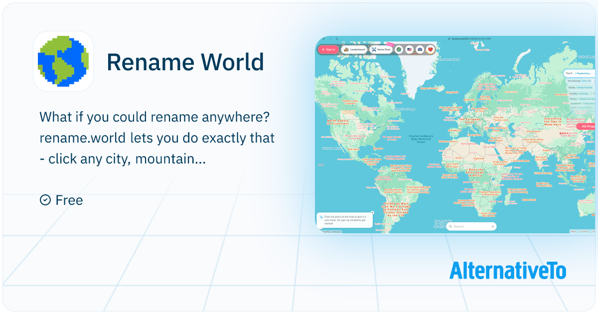 Rename World: A collaborative map where anyone can rename any place on ...