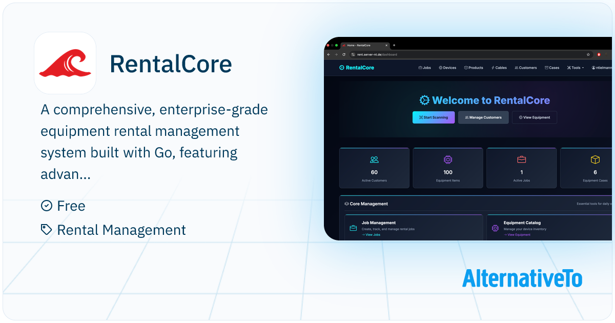 RentalCore: A Docker-first equipment rental management system built in ...