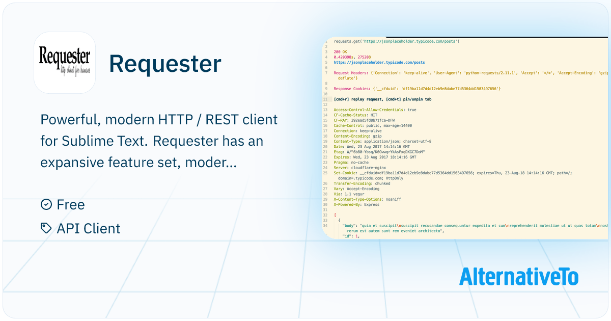 Requester: HTTP client plugin for Sublime Text with an expansive ...