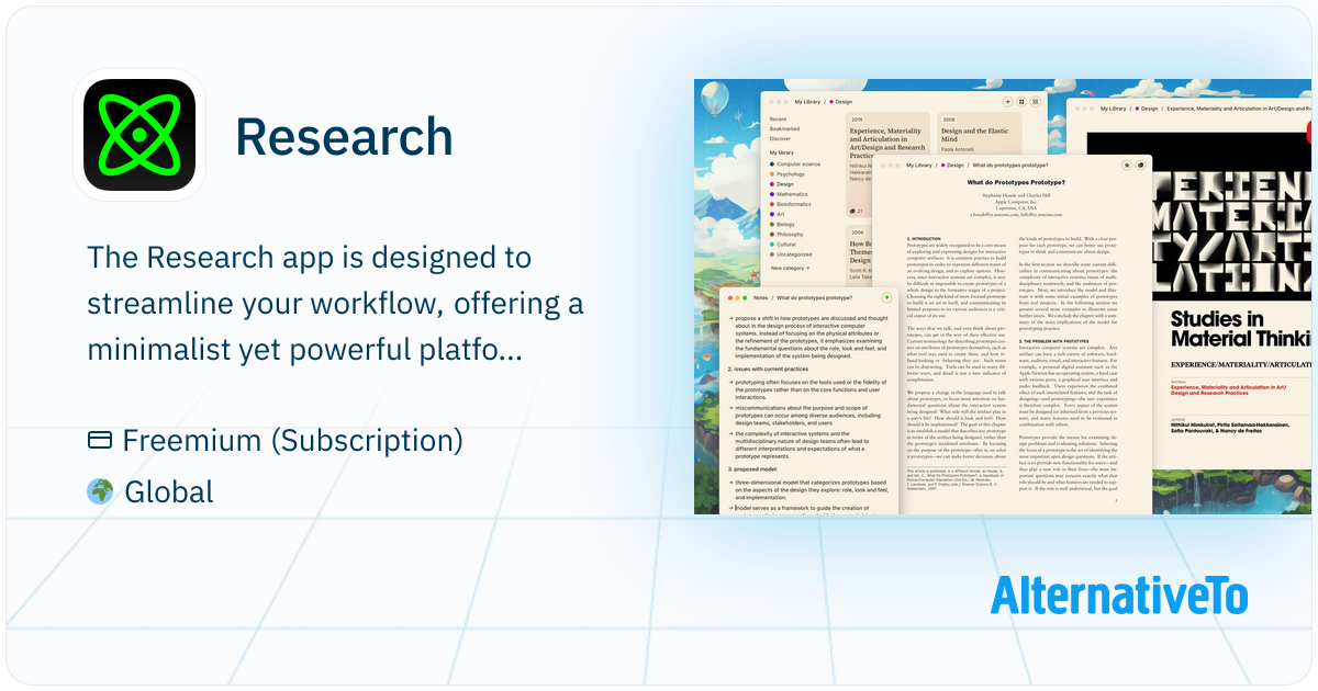 Research: The Research app is designed to streamline your workflow ...