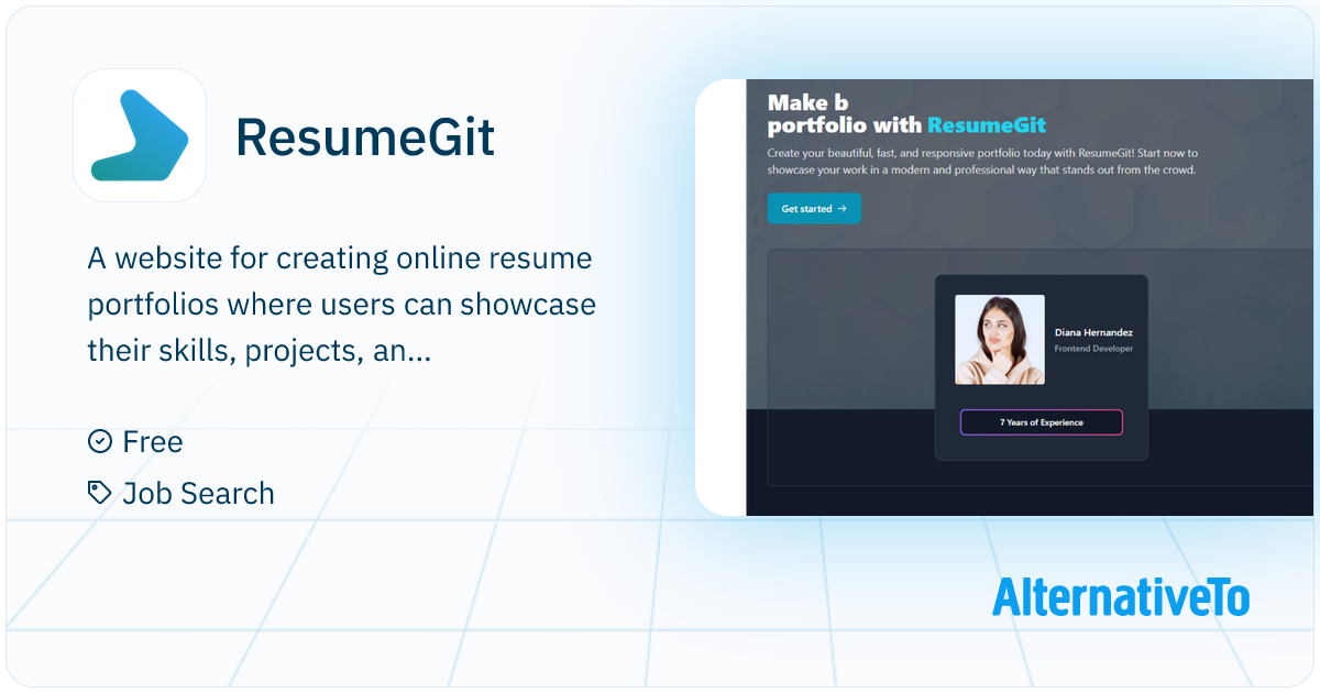 ResumeGit: A website for creating online resume portfolios | AlternativeTo
