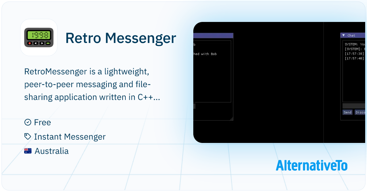 Retro Messenger: Peer-to-peer encrypted chat and file sharing with ...