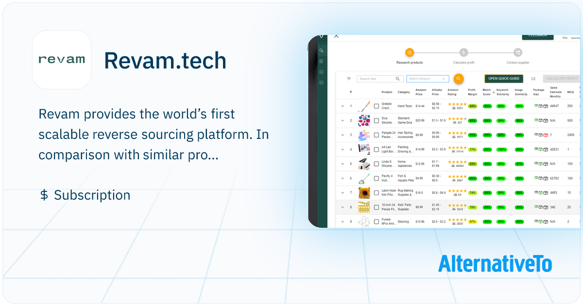 Revam.tech: Software designed for reversed sourcing using AI-driven ...