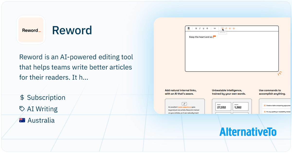 Reword: Write articles that perform with an editor that thinks ...