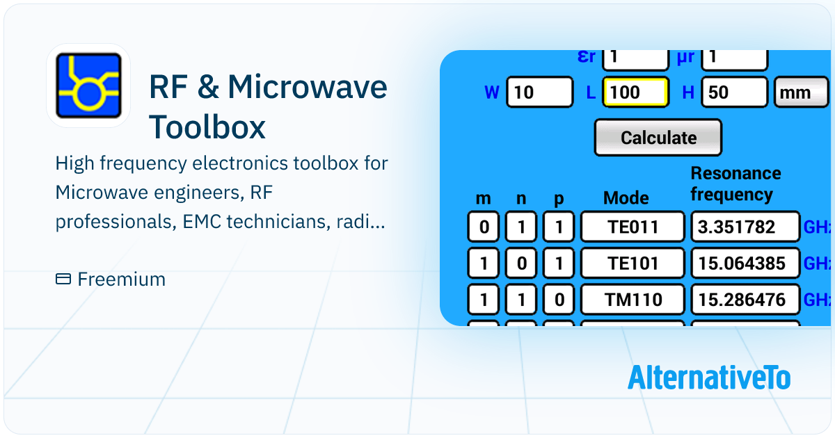 RF & Microwave Toolbox: High frequency electronics toolbox for ...