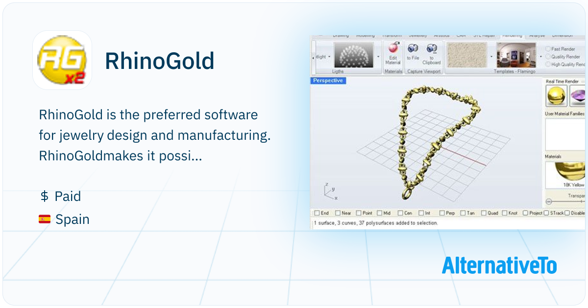 RhinoGold: The preferred software for jewelry | AlternativeTo