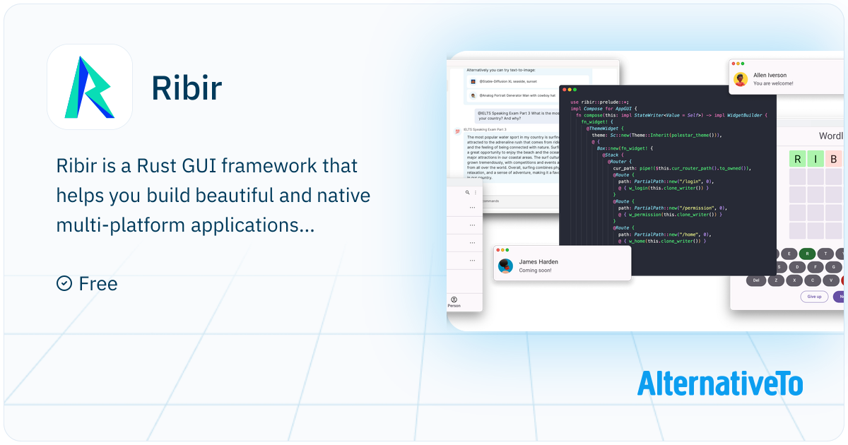 Ribir: Non-intrusive GUI framework for Rust | AlternativeTo