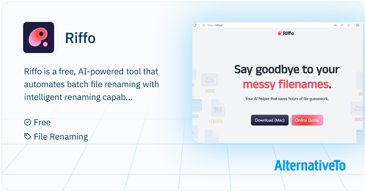 Riffo: -Say goodbye to messy files and return to a tidy life ...