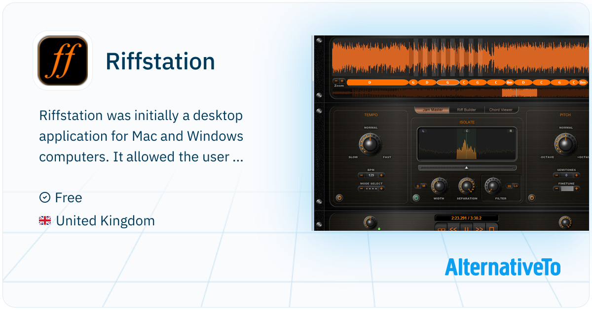 Riffstation: Load any MP3 and Riffstation will automatically detect the ...