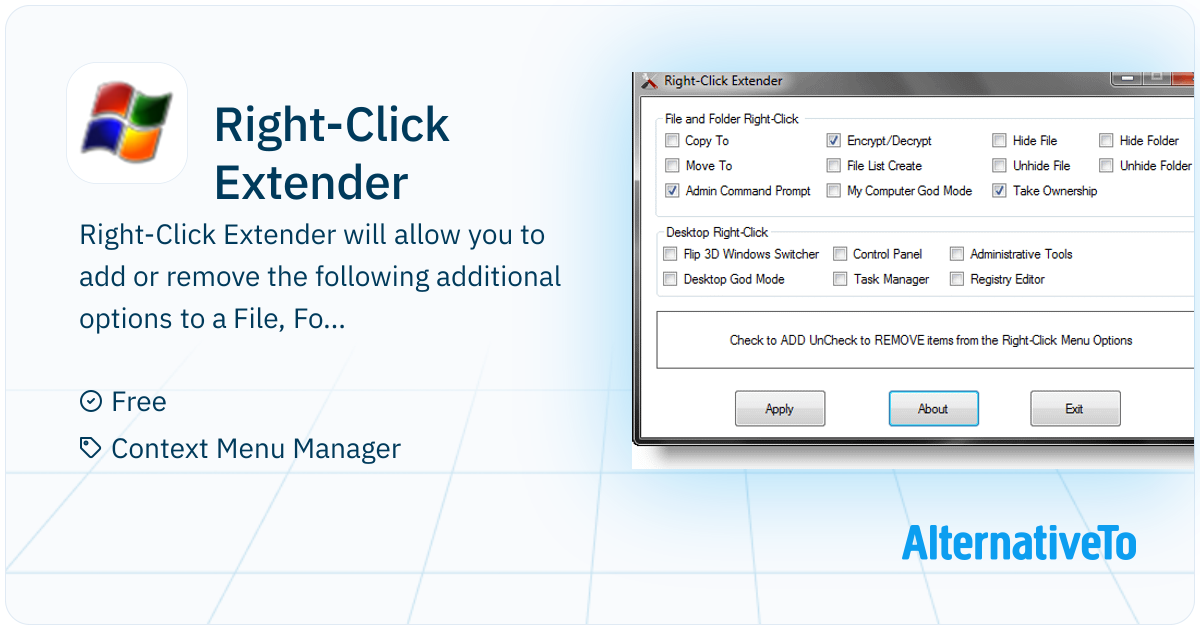 Right-Click Extender: Will allow you to add or | AlternativeTo