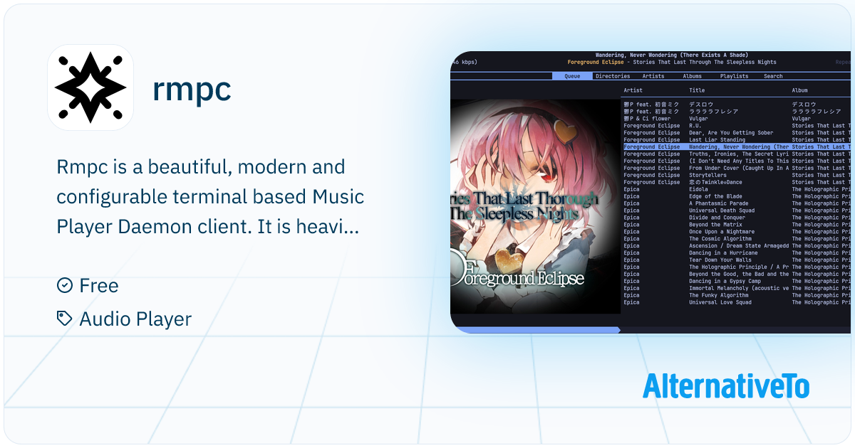 rmpc: A configurable, terminal based Media Player Client with album art ...