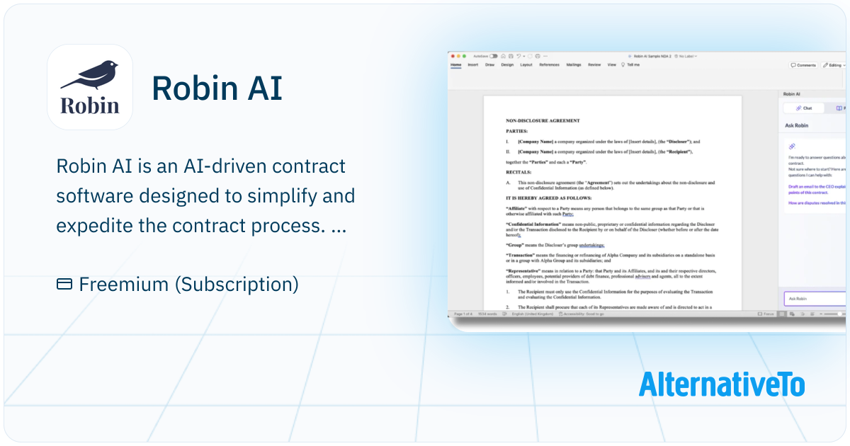 Robin AI: Transform your legal workflow with AI-driven contract ...