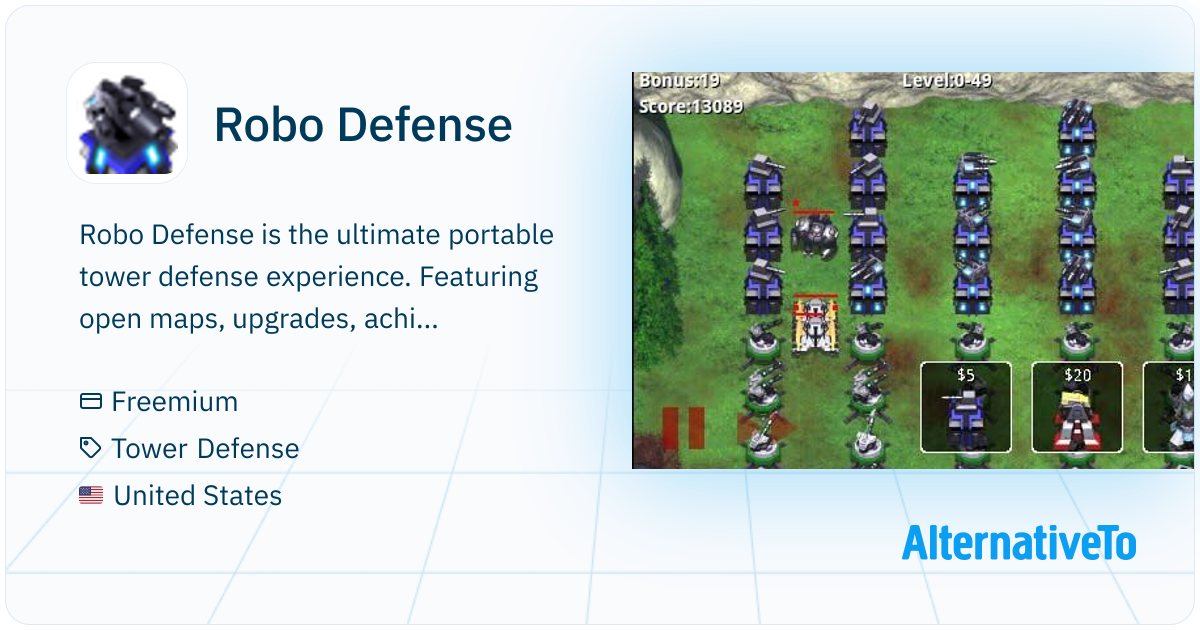 Robo Defense: The ultimate portable tower | AlternativeTo