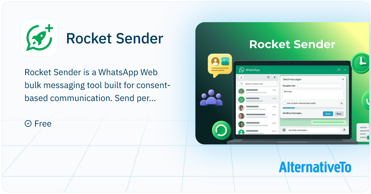 Rocket Sender: Lets you schedule and send personalized bulk messages on ...