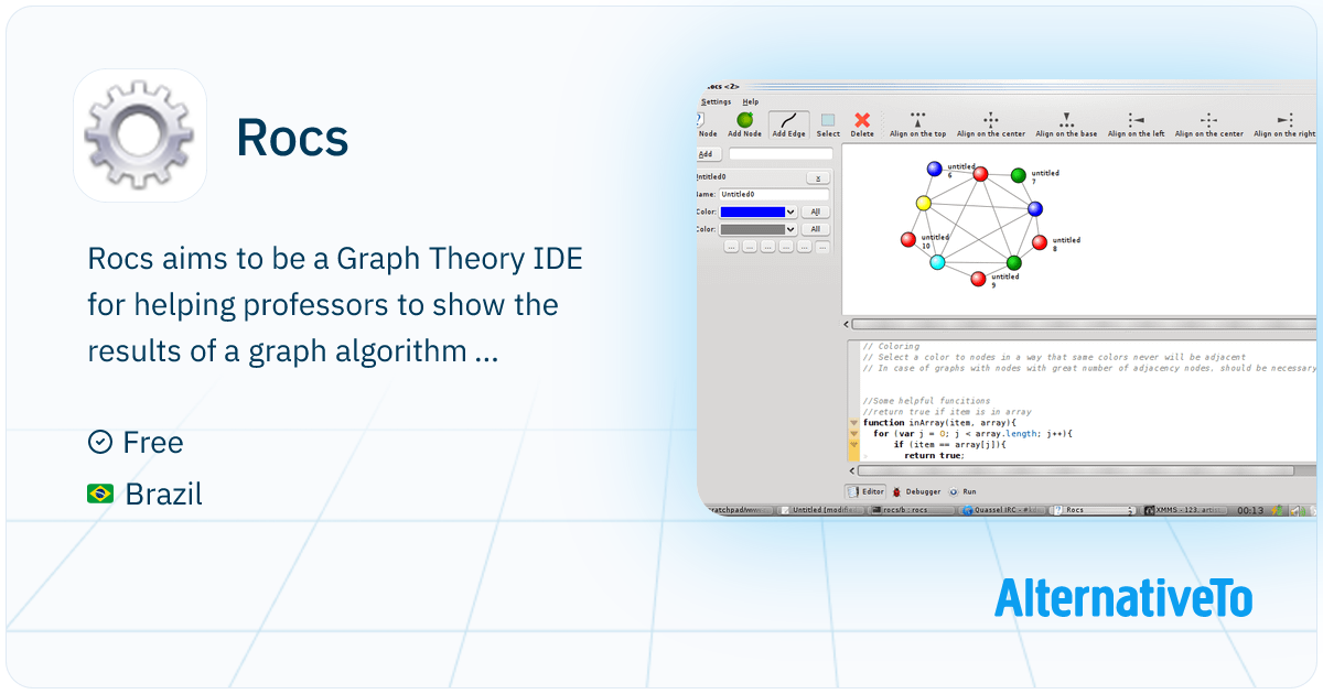 Rocs: Aims to be a Graph Theory IDE for helping | AlternativeTo