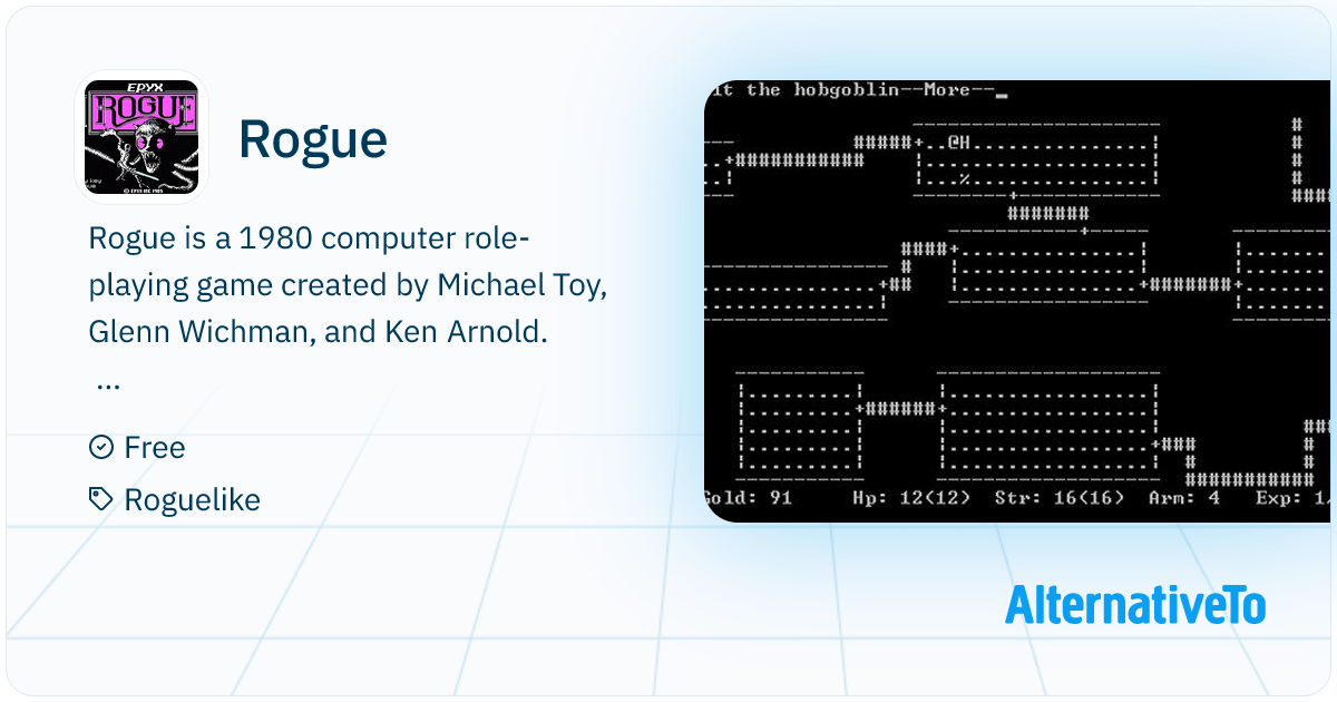 Rogue: 1980 computer role-playing game | AlternativeTo