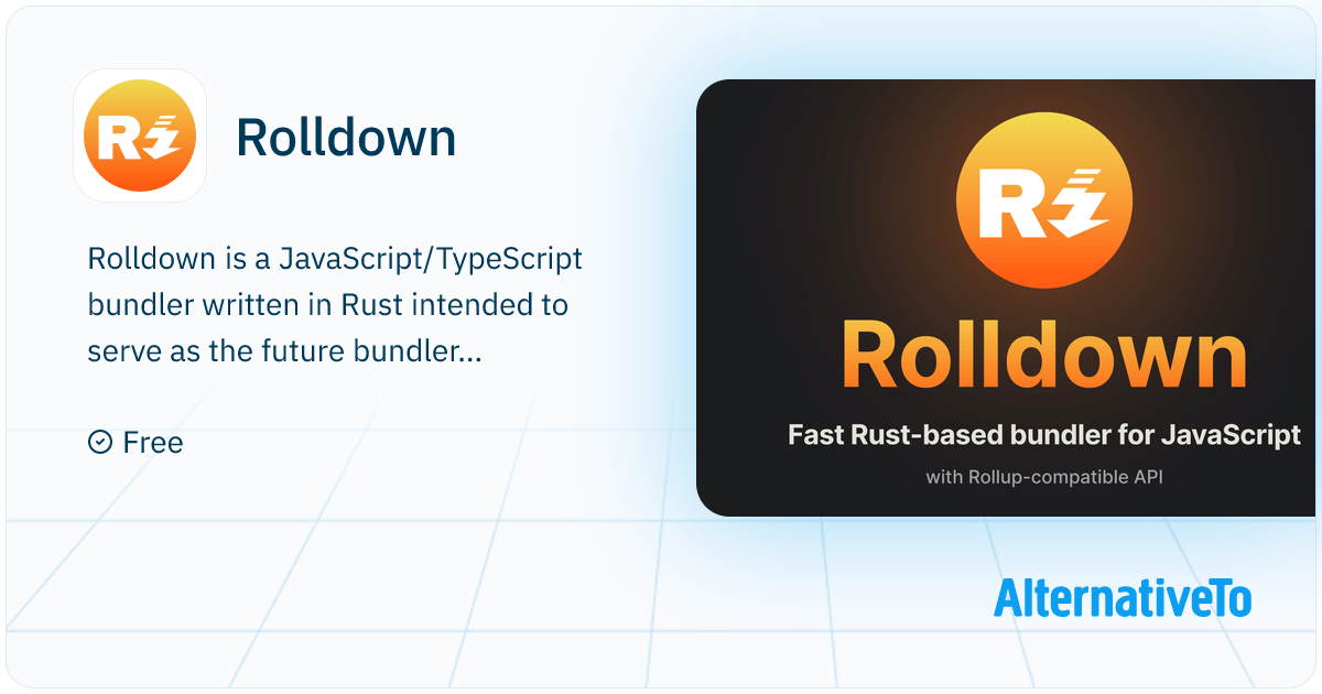 Rolldown: Fast Rust bundler for JavaScript/TypeScript with Rollup ...