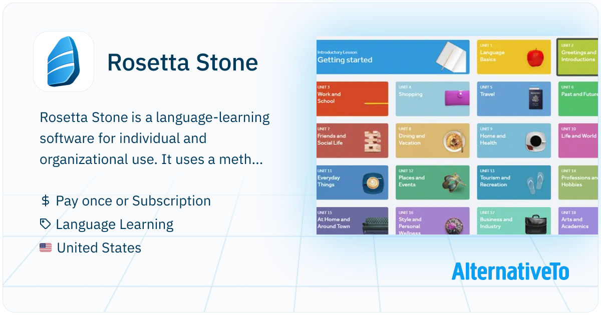 Rosetta Stone: Language-learning using spaced repetition, images, and ...